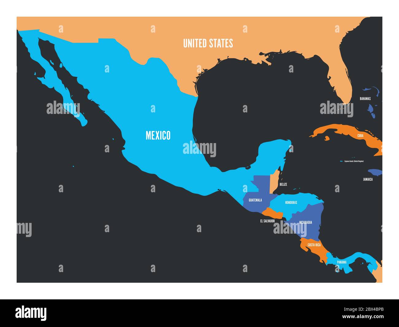 Political Map Of Mexico Central America