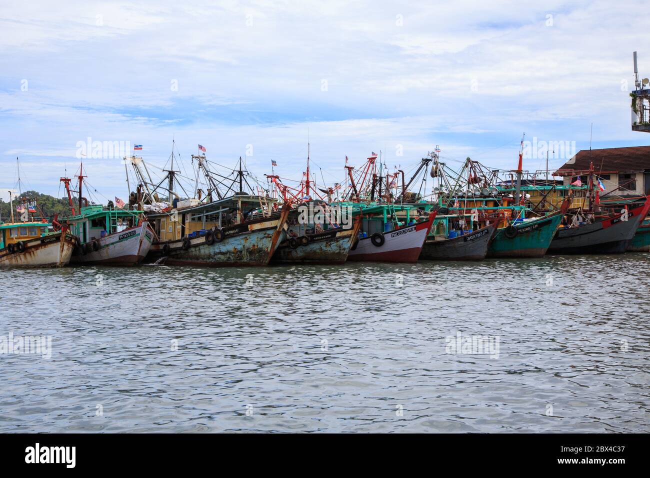 Kota Kinabalu, Sabah, Malaysia - July 10, 2017 : fisherman boat at Kota ...