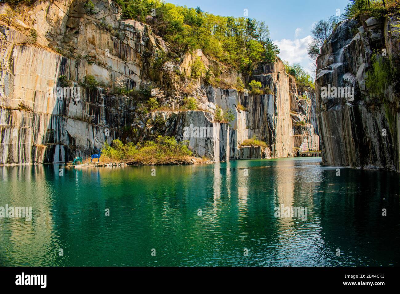 Scenic shots of the granite quarry from Pocheon Art Valley in Pocheon ...