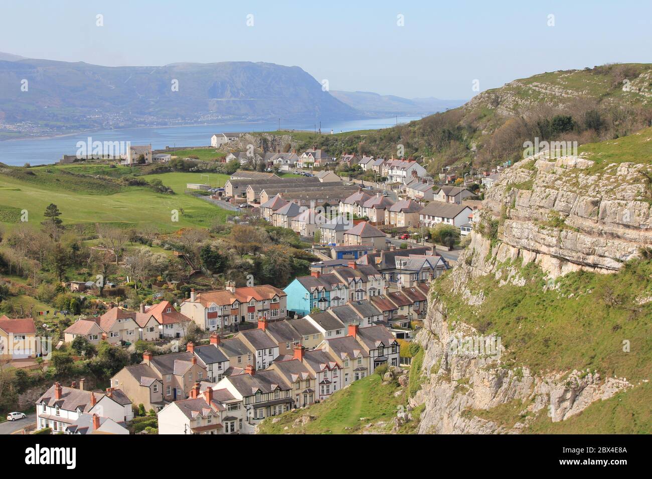 Llandudno and the Great Orme in North Wales. United Kingdom Stock Photo ...