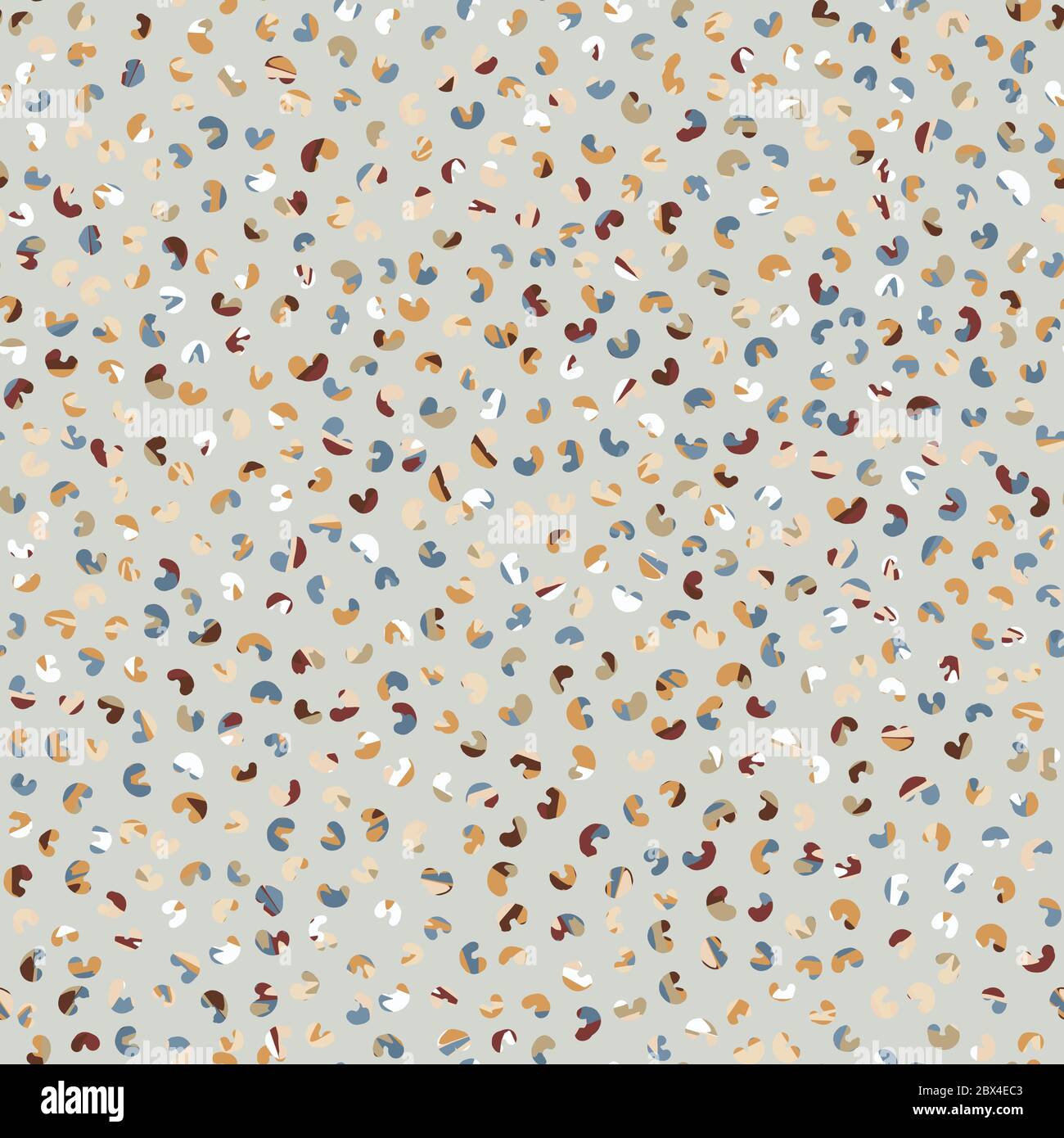 Dense Curly Cue Confetti All Over Print Vector Texture. Modern Playful ...