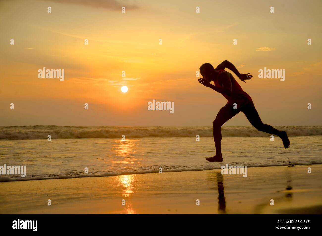 silhouette of young attractive fit athletic and strong black African ... silhouette of young attractive fit athletic and strong black African ...