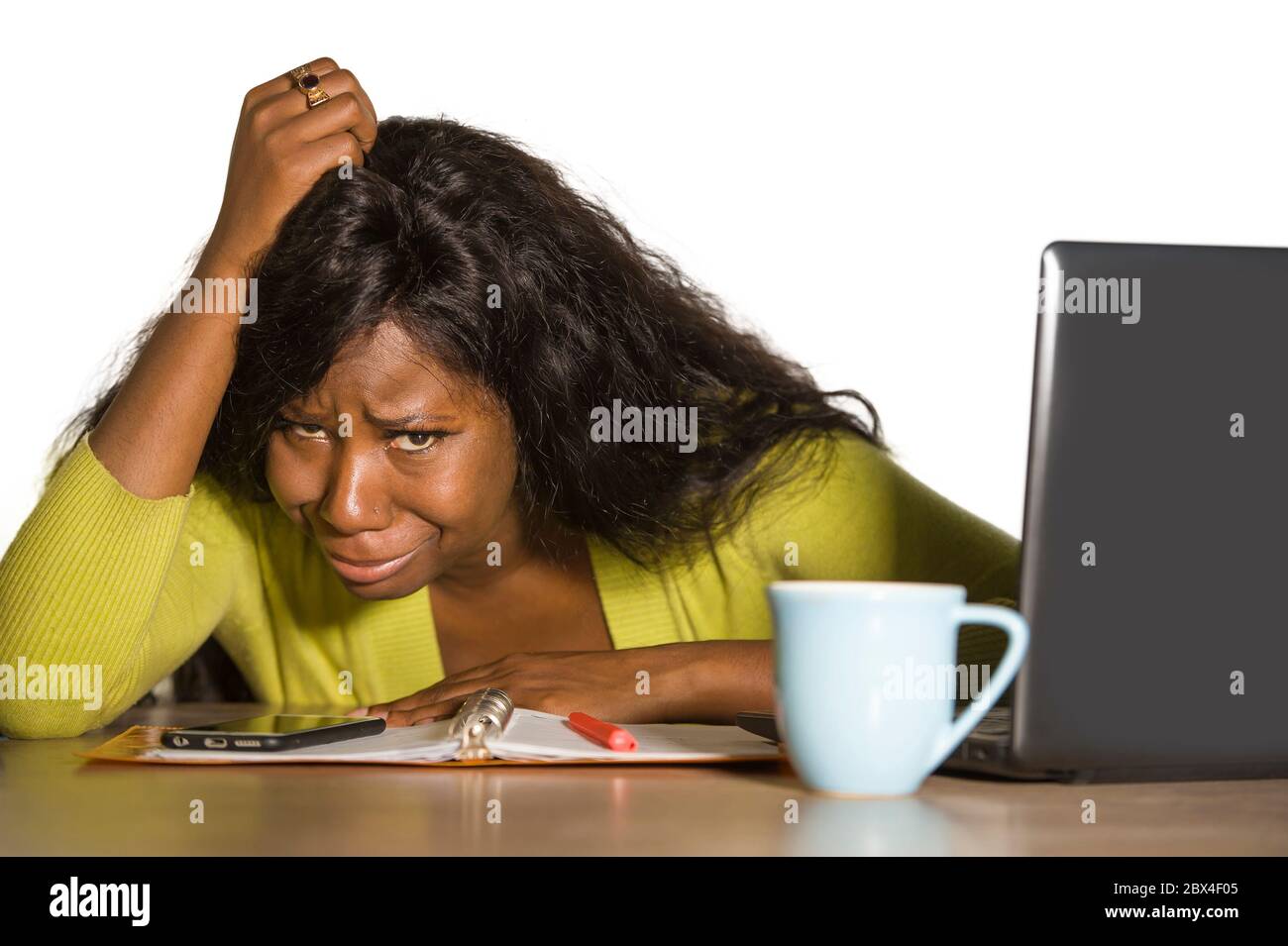 Girl Crying At Computer