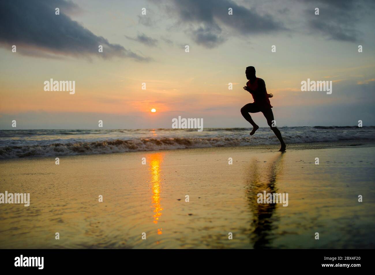 silhouette of young attractive fit athletic and strong black afro ... silhouette of young attractive fit athletic and strong black afro ...