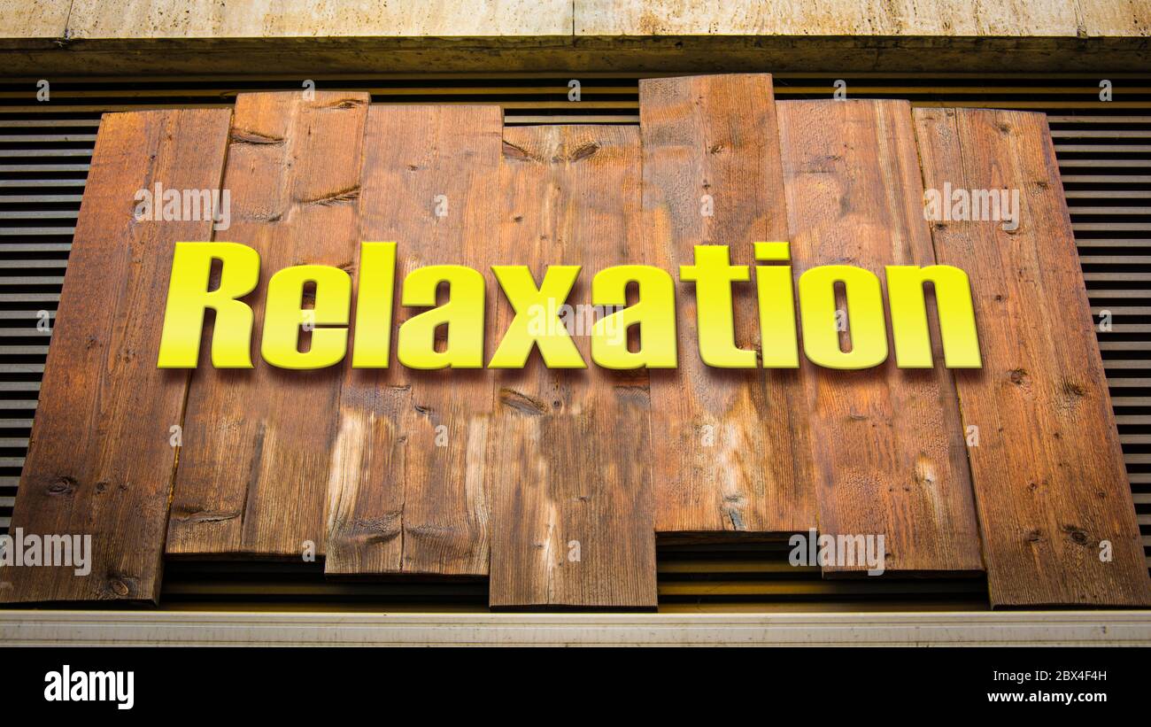 Street Sign the Direction Way to Relaxation Stock Photo - Alamy