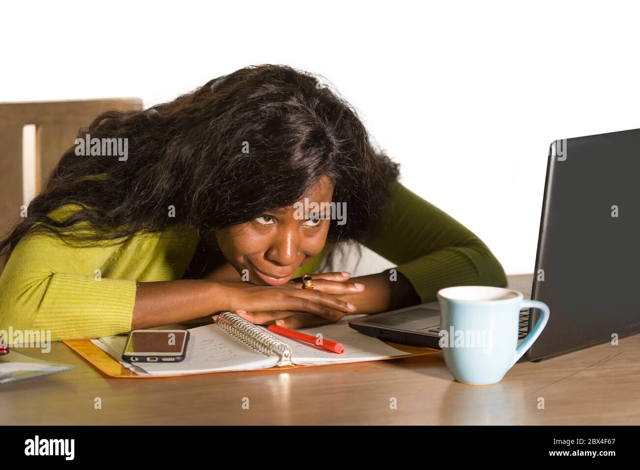 Girl Crying At Computer