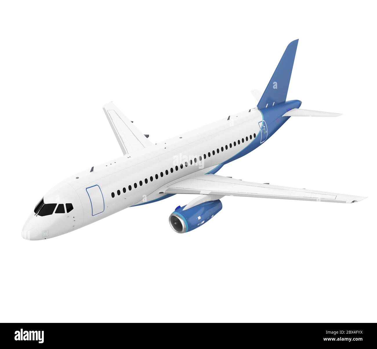 Wing of commercial airplane Cut Out Stock Images & Pictures - Alamy