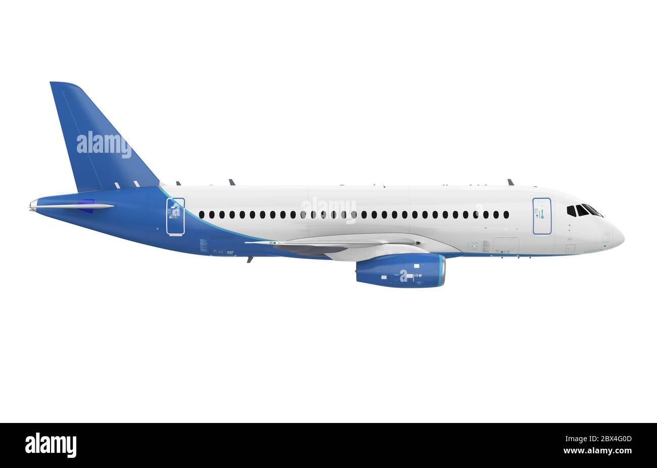 Flying commercial airplane Cut Out Stock Images & Pictures - Alamy