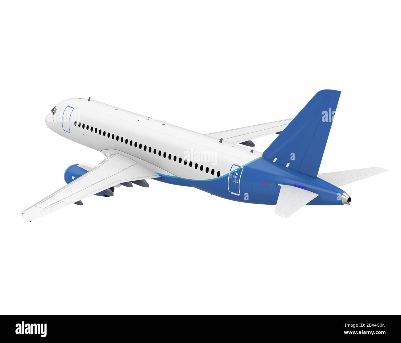 Flying commercial airplane Cut Out Stock Images & Pictures - Alamy