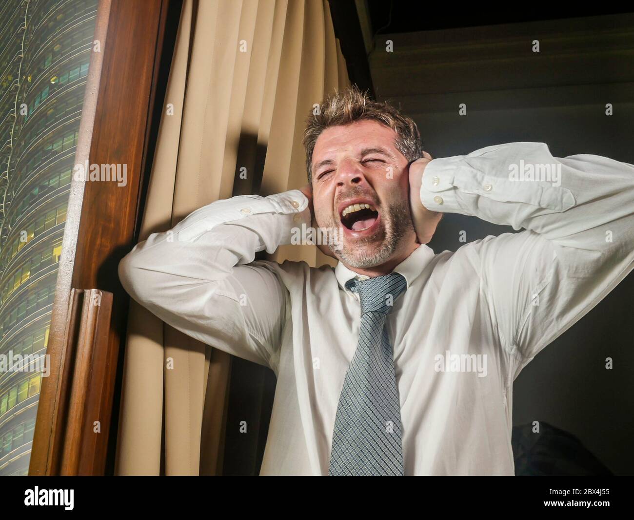 Worried screaming business man hi-res stock photography and images - Alamy