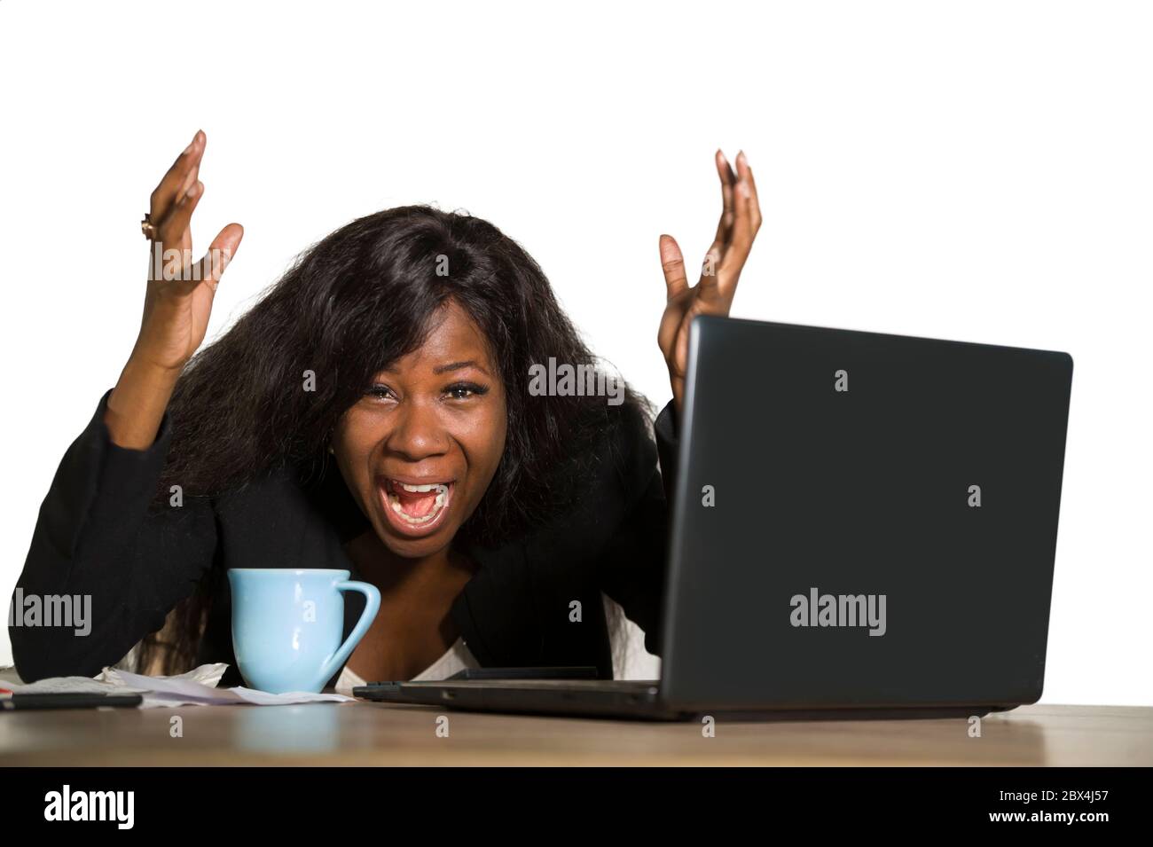 Paperwork mess woman stressed hi-res stock photography and images - Alamy
