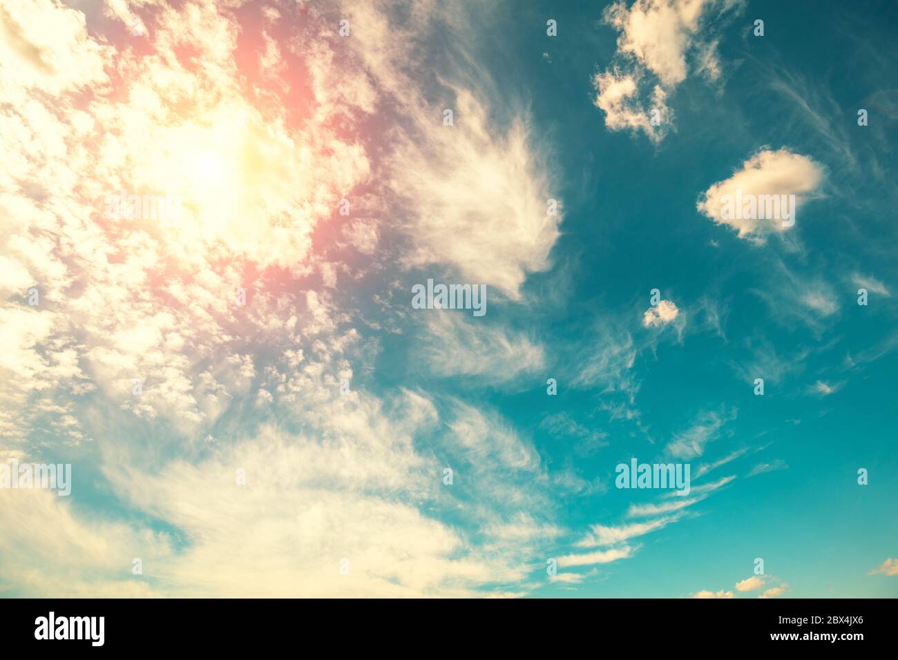Colorful cloudy sky. Gradient color. Sky texture. Abstract nature ...