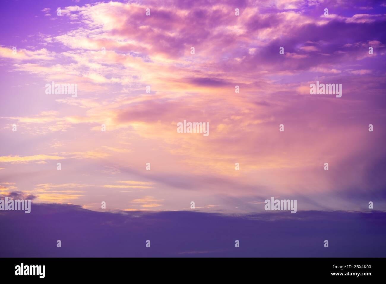 Colorful cloudy sky at sunset. Sky texture. Abstract nature background ...