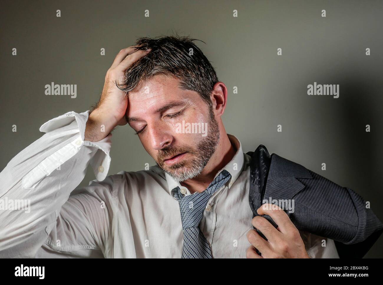 Young man messy shirt tie hi-res stock photography and images - Alamy