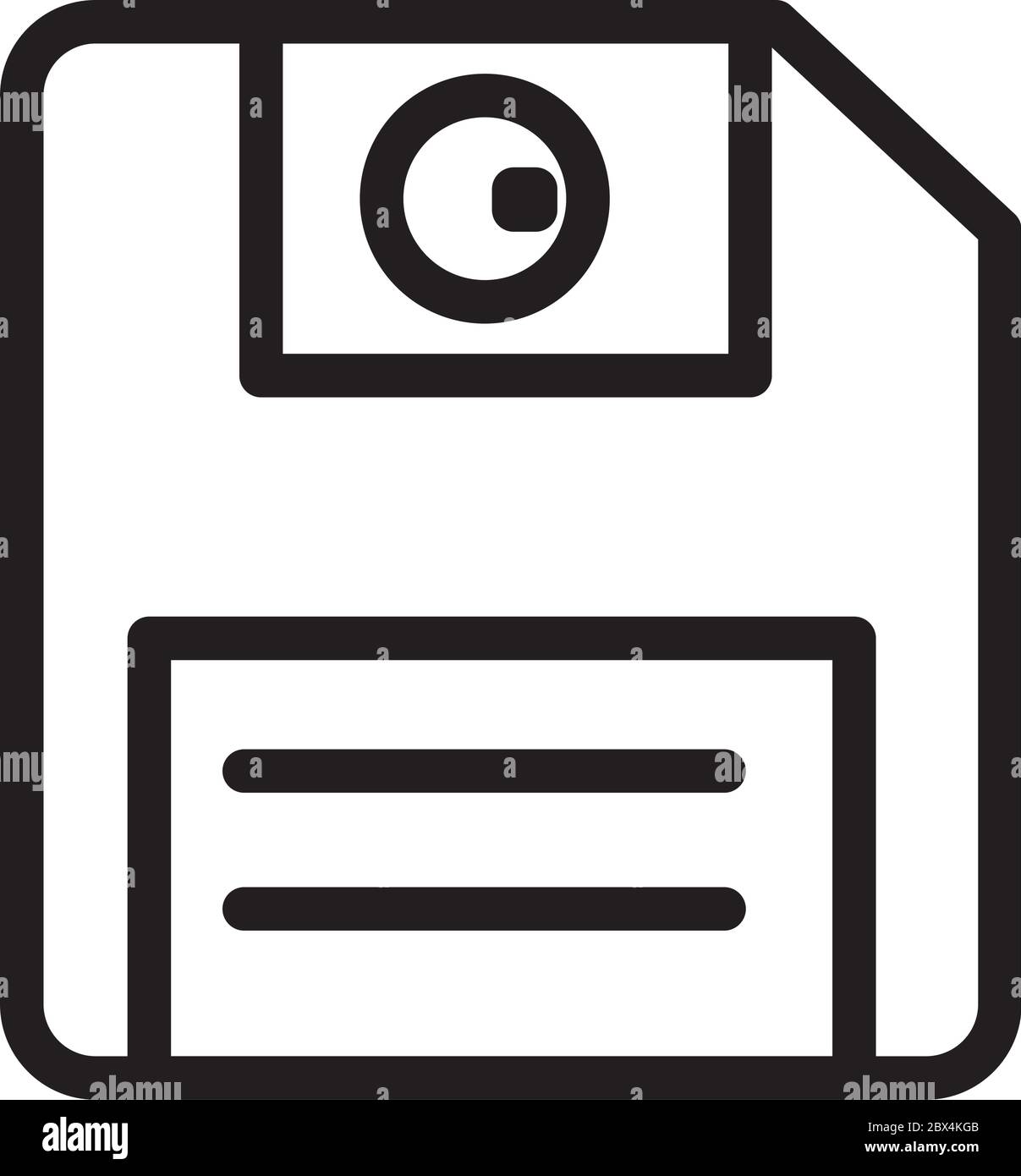 diskette icon over white background, line style, vector illustration ...