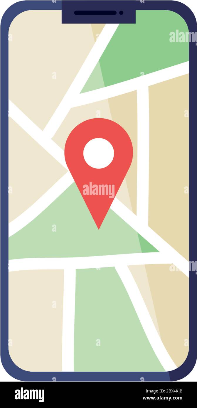 Isolated gps mark on smartphone vector design Stock Vector Image & Art ...