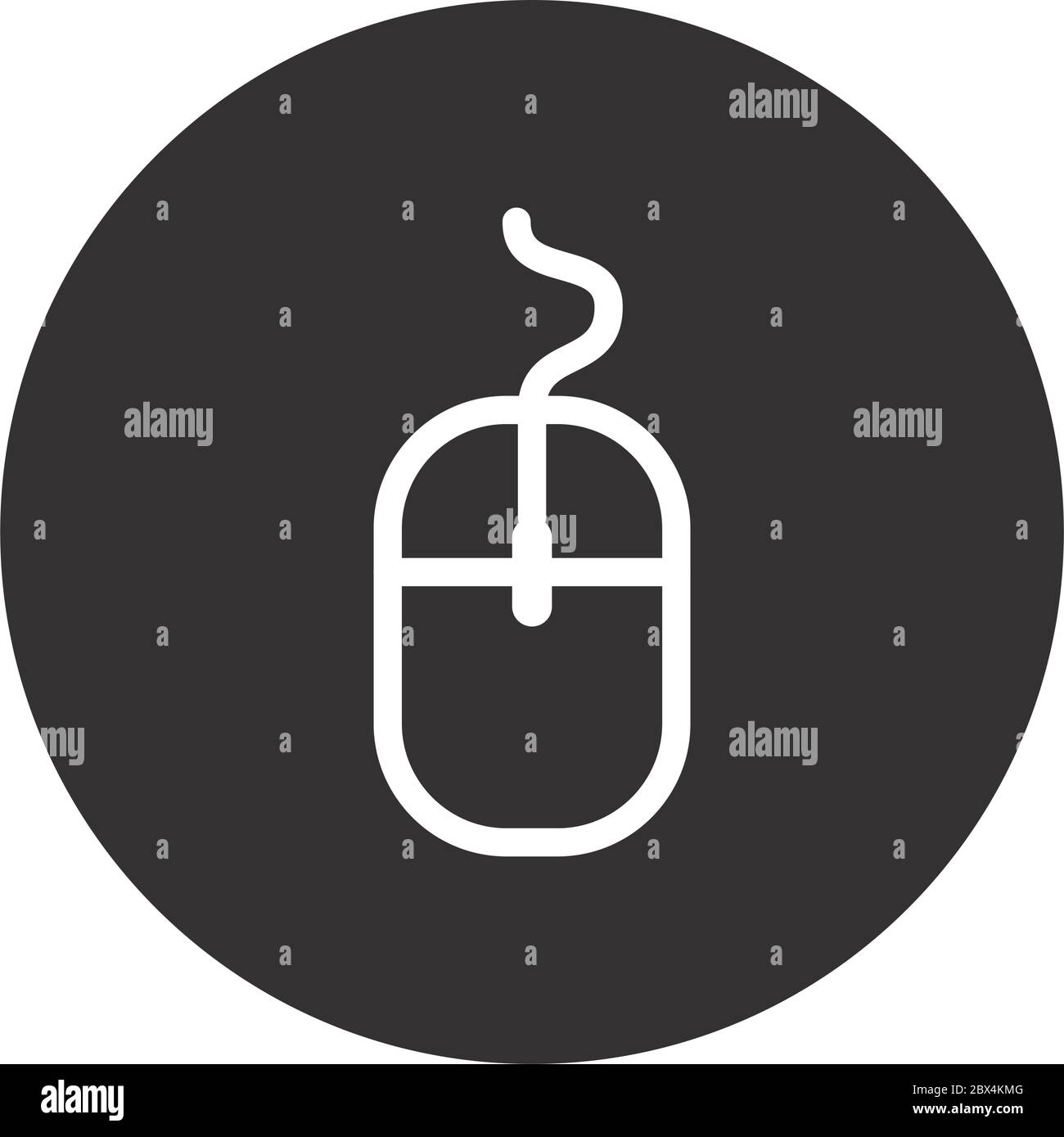 mouse device icon over white background, block style, vector ...