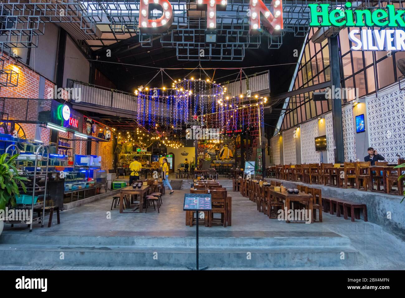 DTN, courtyard restaurant, Nguyen Cong Tru street, central Hue, Vietnam ...