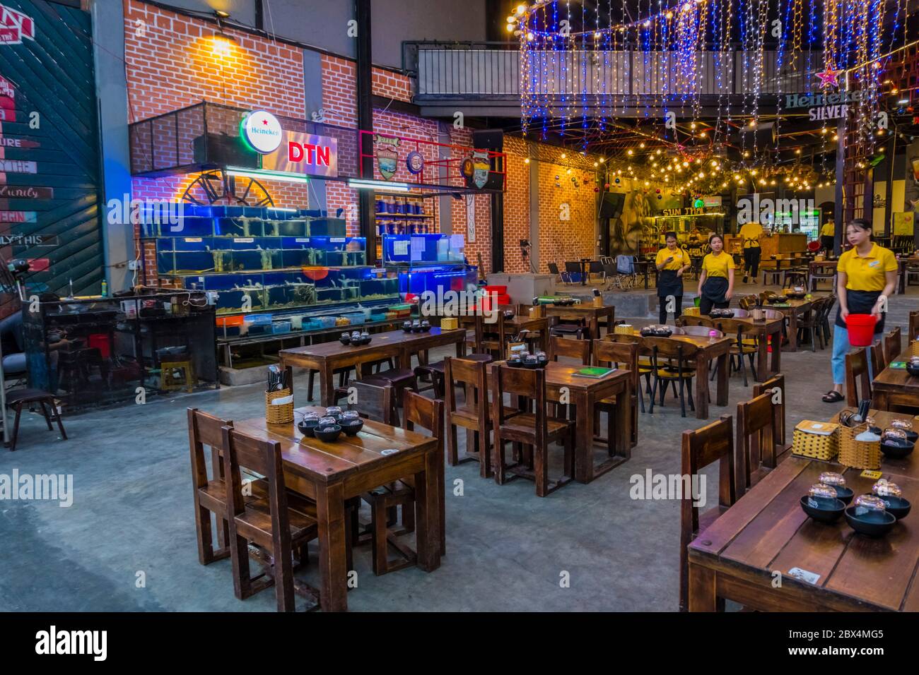 DTN, courtyard restaurant, Nguyen Cong Tru street, central Hue, Vietnam ...