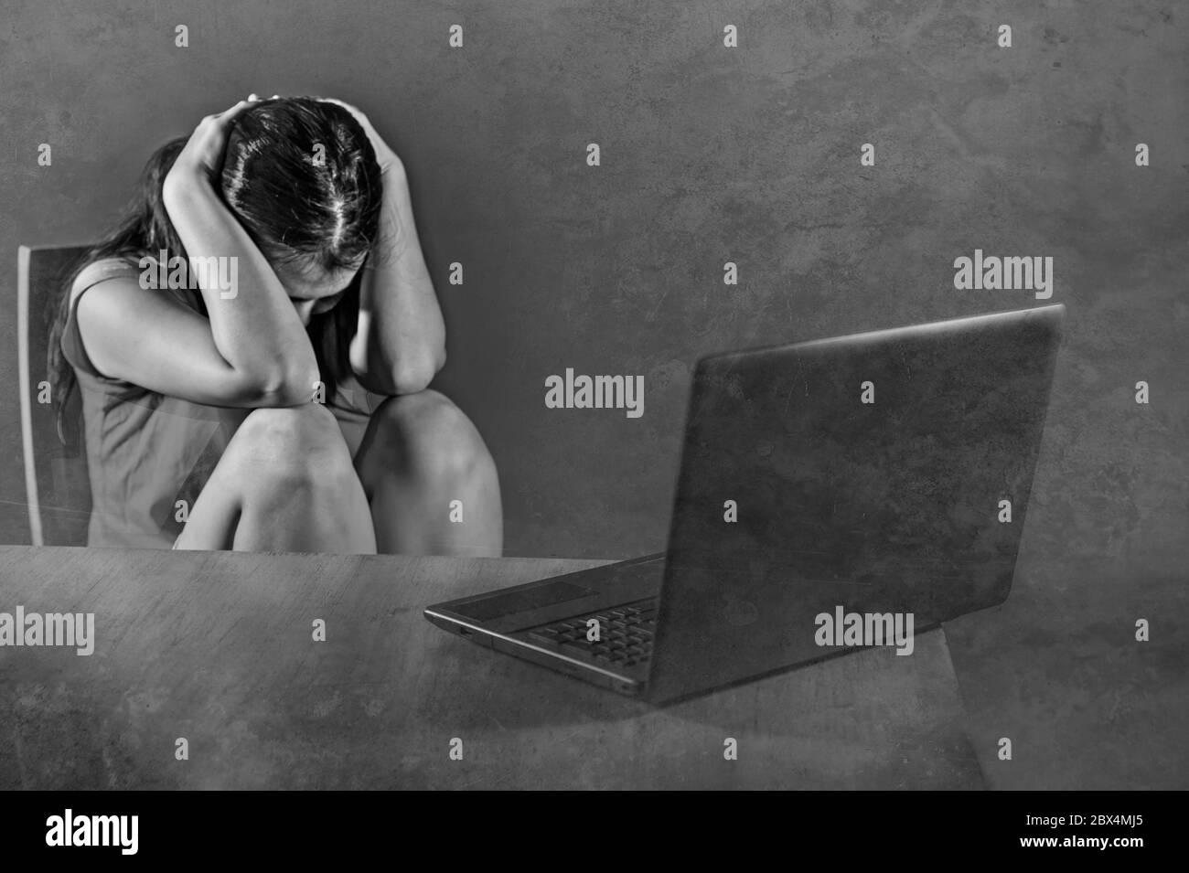 Woman bullied Black and White Stock Photos & Images - Alamy