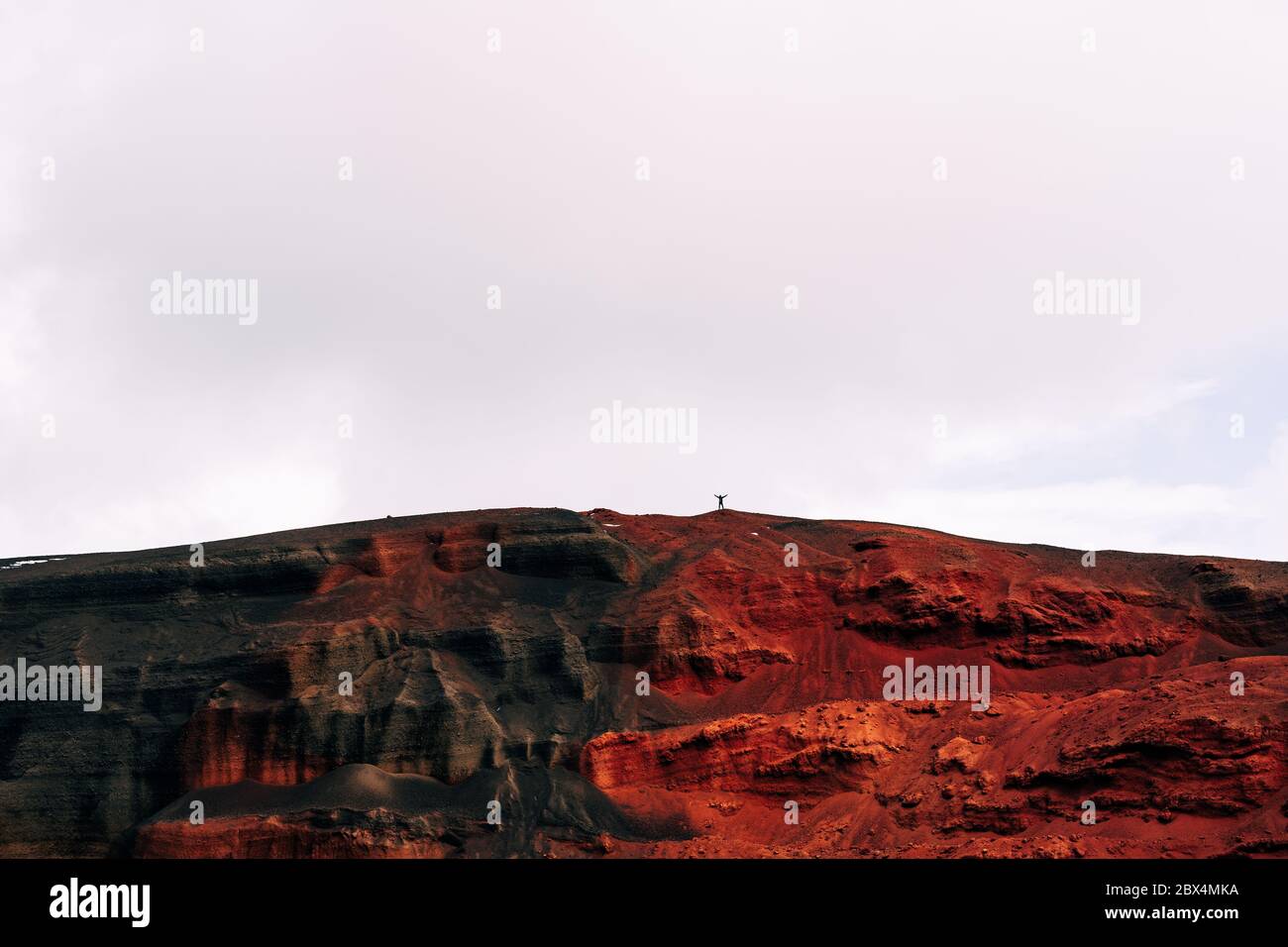 Martian landscapes in Iceland. The red crater of The Seydisholar ...