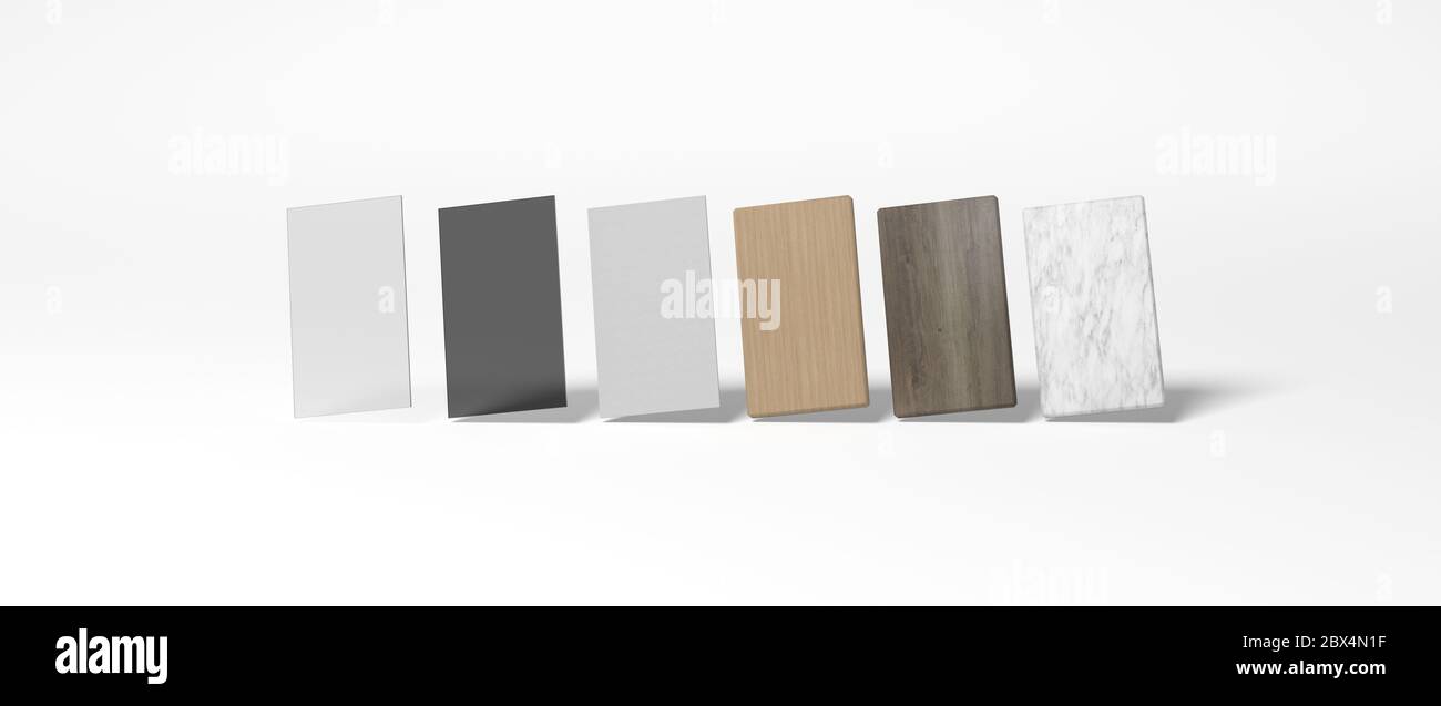 sample material on white background 3D rendering Stock Photo - Alamy