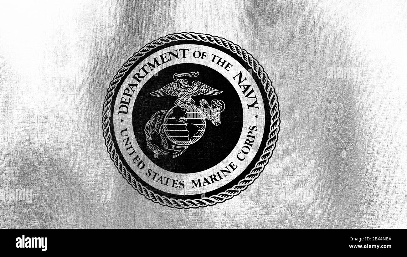 Black And White Marine Corps Logo