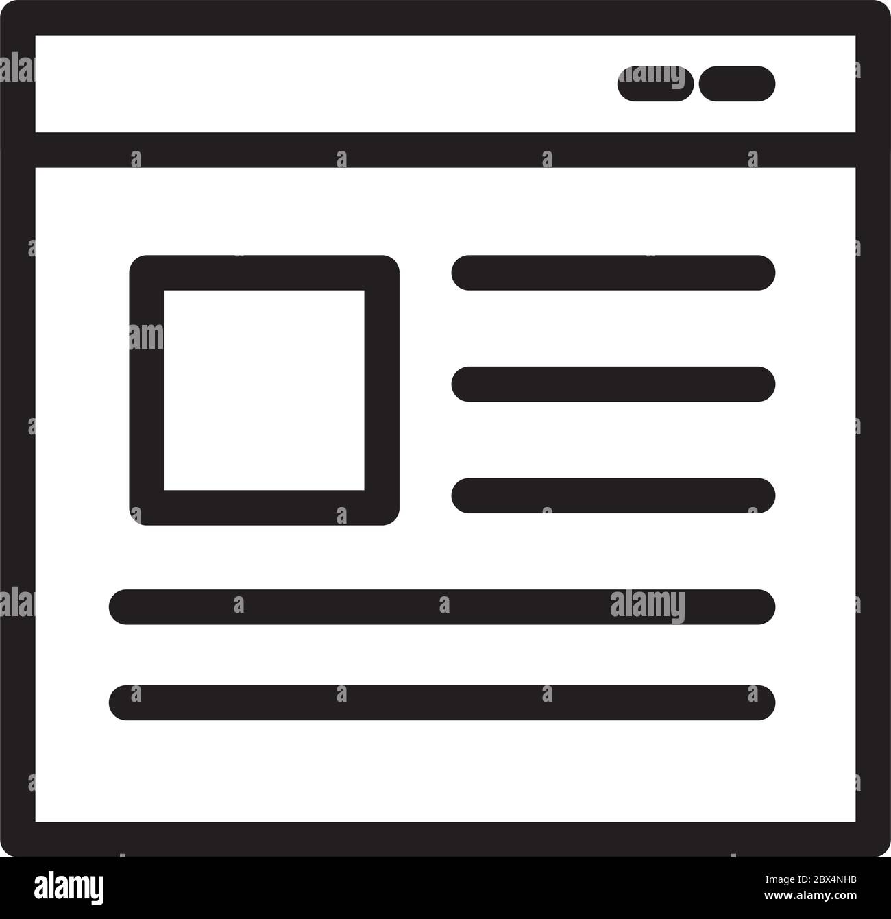 web window page icon over white background, line style, vector ...