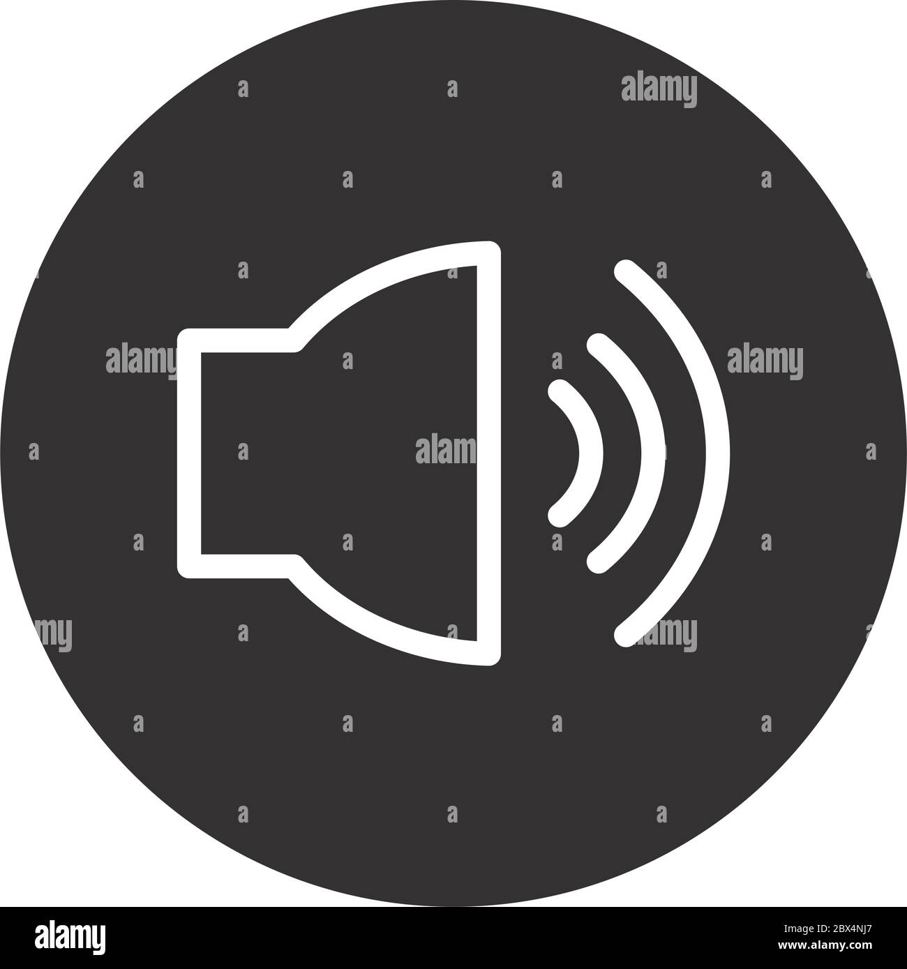 sound speaker icon over white background, block style, vector ...