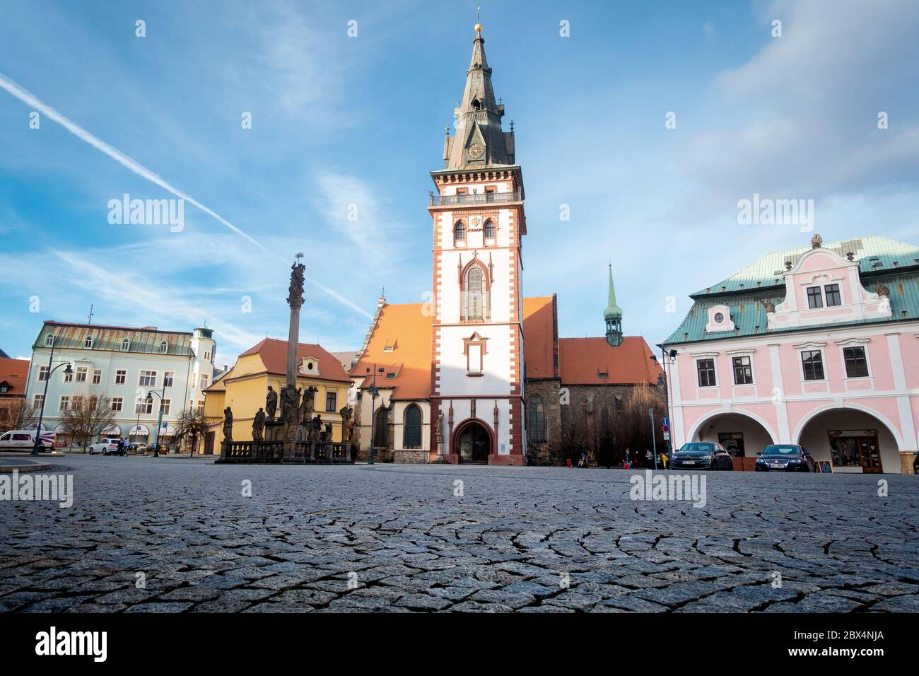The ancient historical town of Chomutov in Czech Republic Stock Photo ...