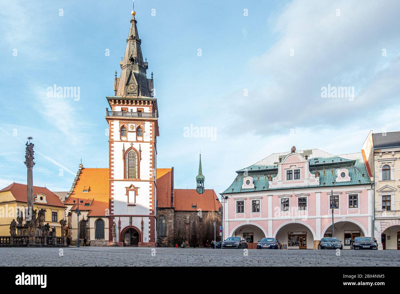 The ancient historical town of Chomutov in Czech Republic Stock Photo ...