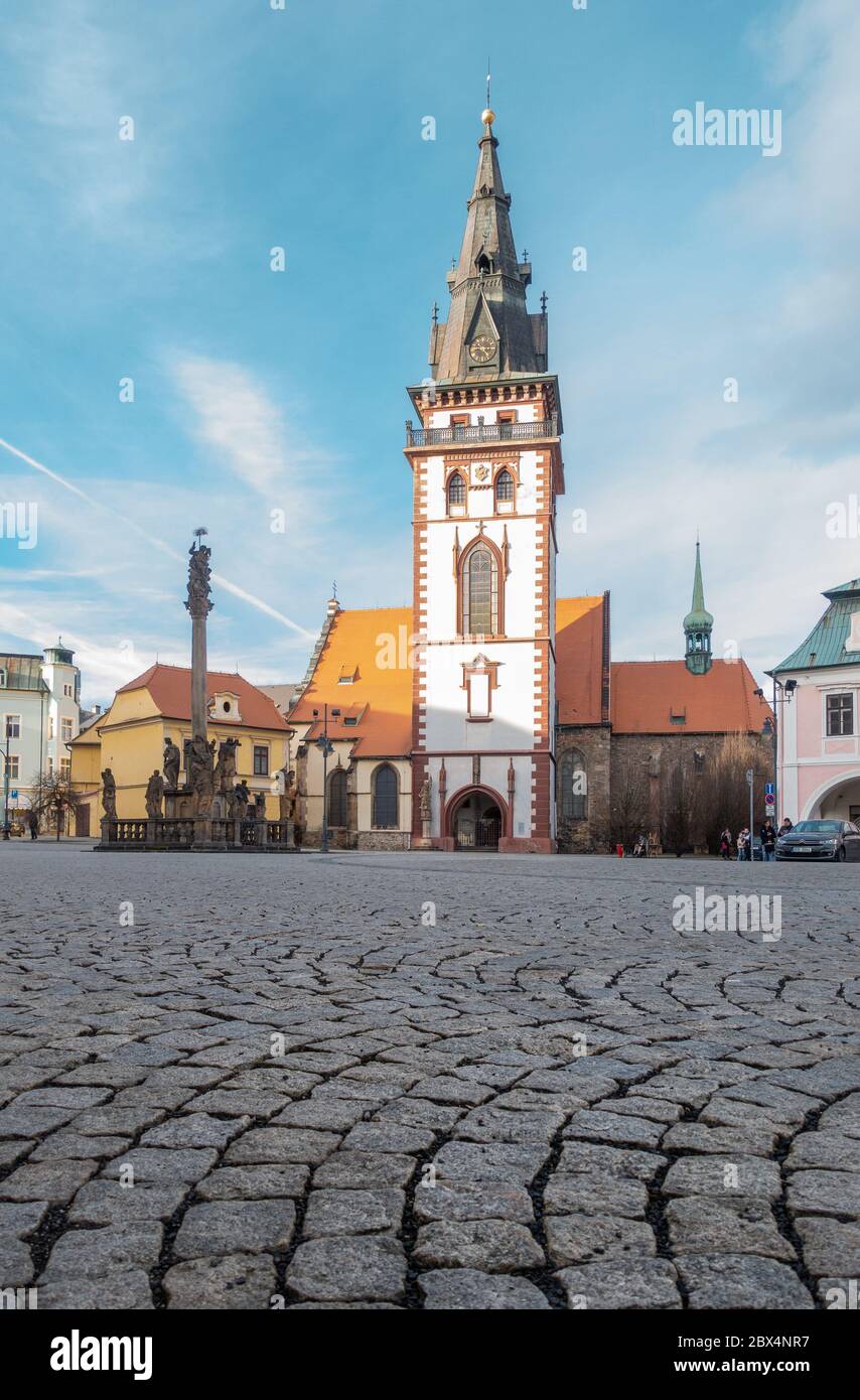 The ancient historical town of Chomutov in Czech Republic Stock Photo ...