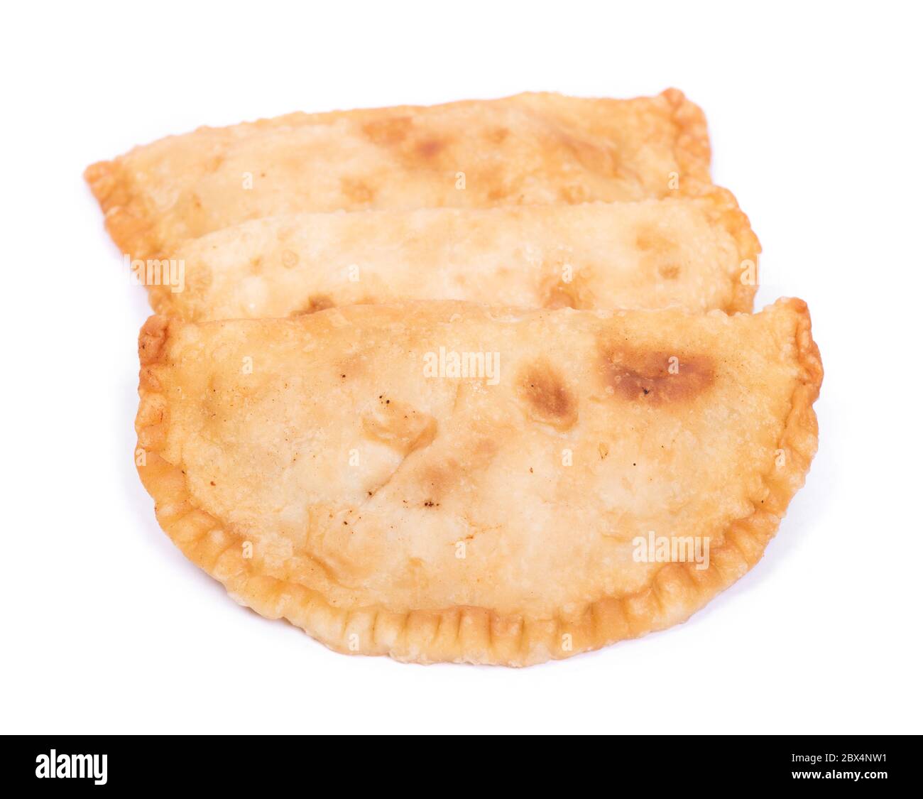 Belyash (beliash), meat pie isolated on white background Stock Photo ...