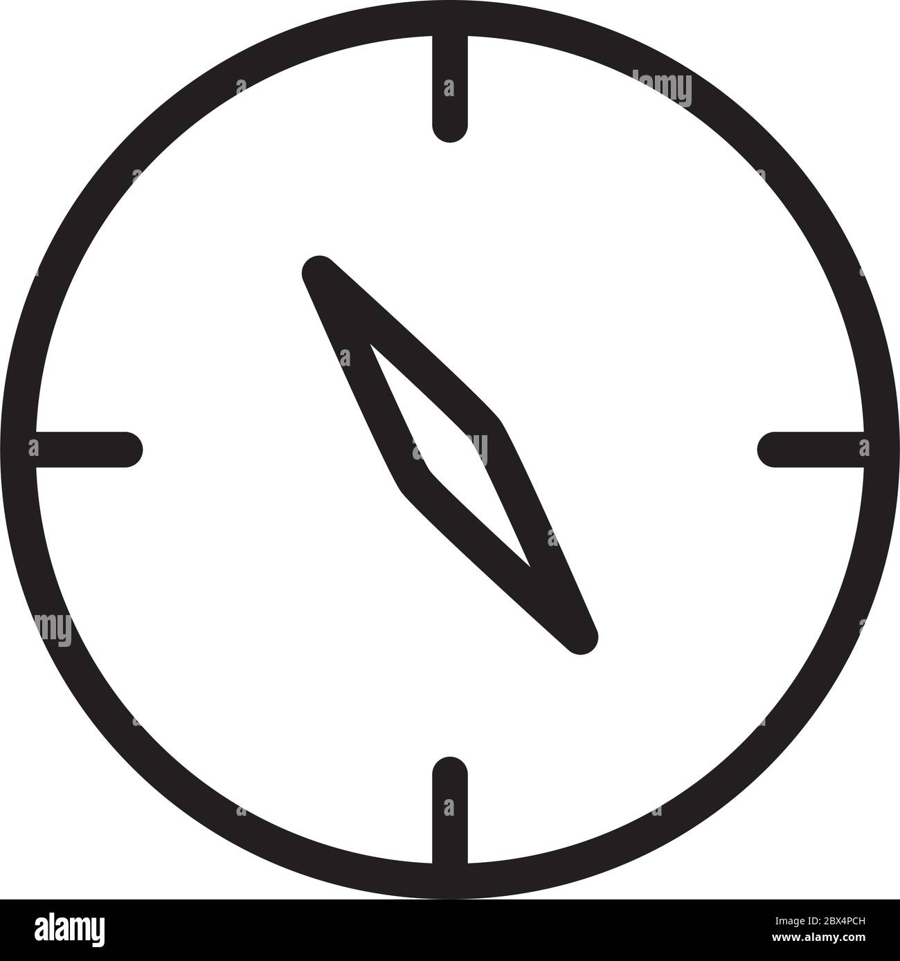 Web Navigation concept, Compass icon over white background, line style ...