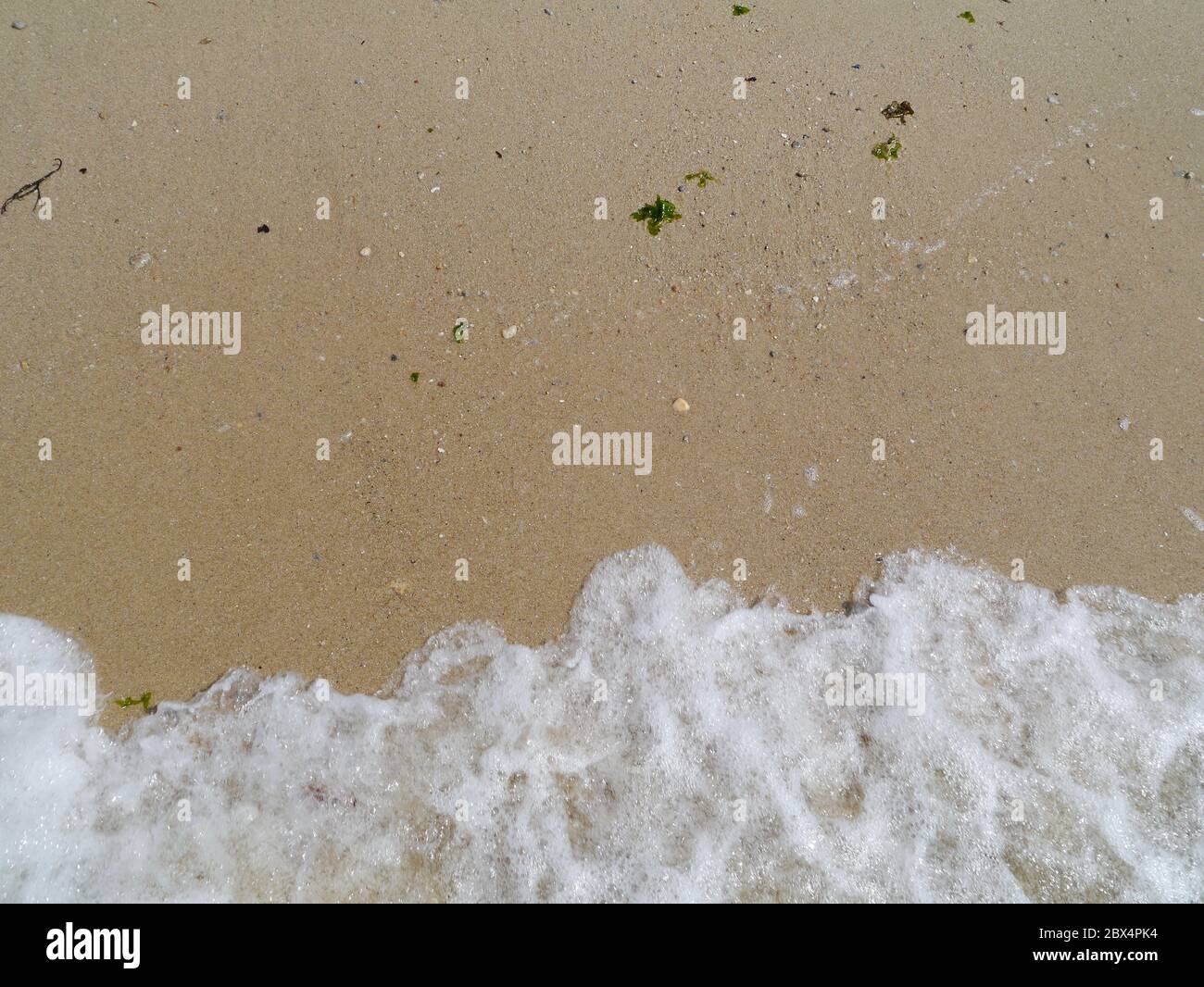 Wave washing over a beach Stock Photo - Alamy