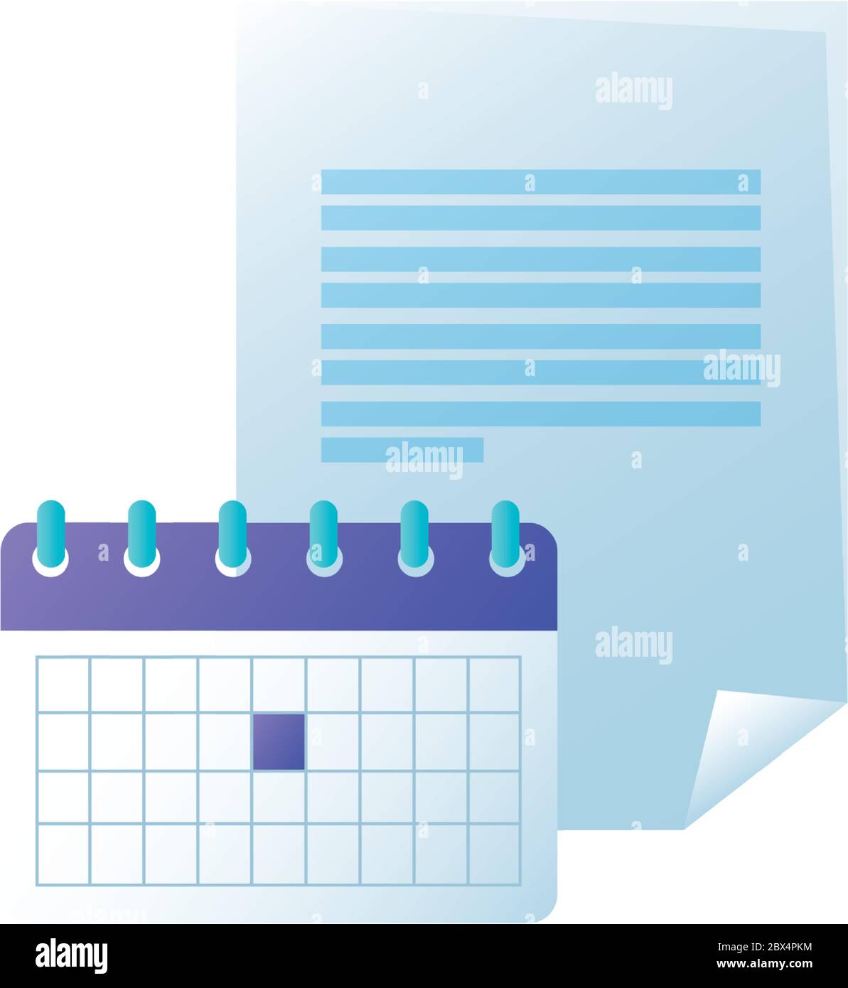 Isolated calendar and document vector design Stock Vector Image & Art ...
