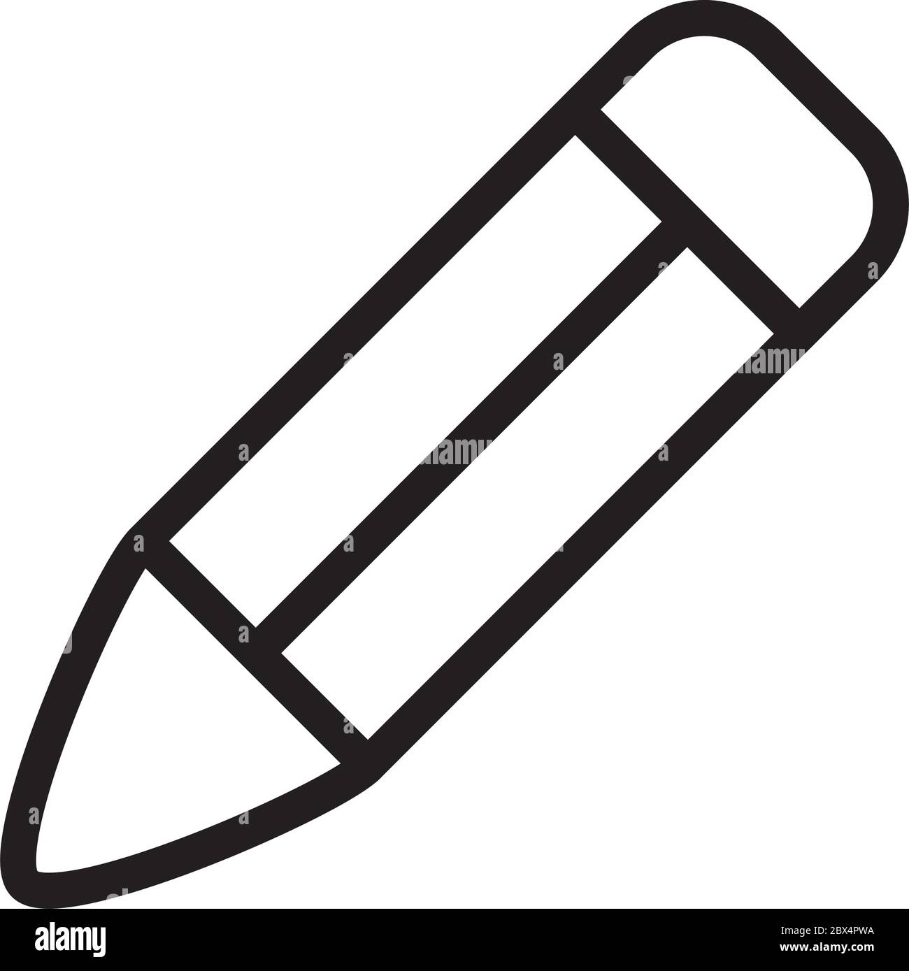 edit web symbol, pencil icon over white background, line style, vector ...