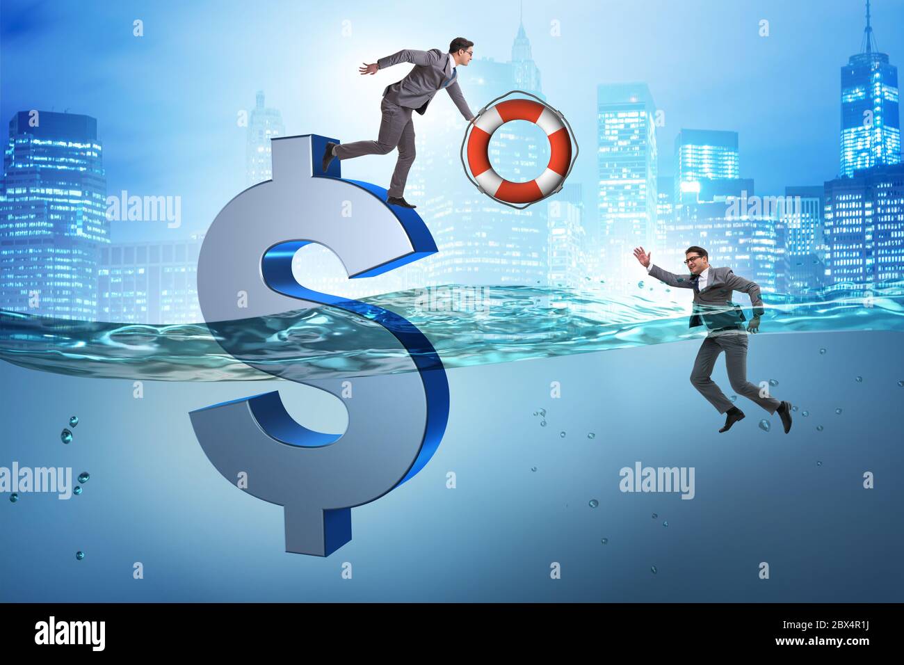 Dollar currency devaluation and the exchange rate concept Stock Photo ...