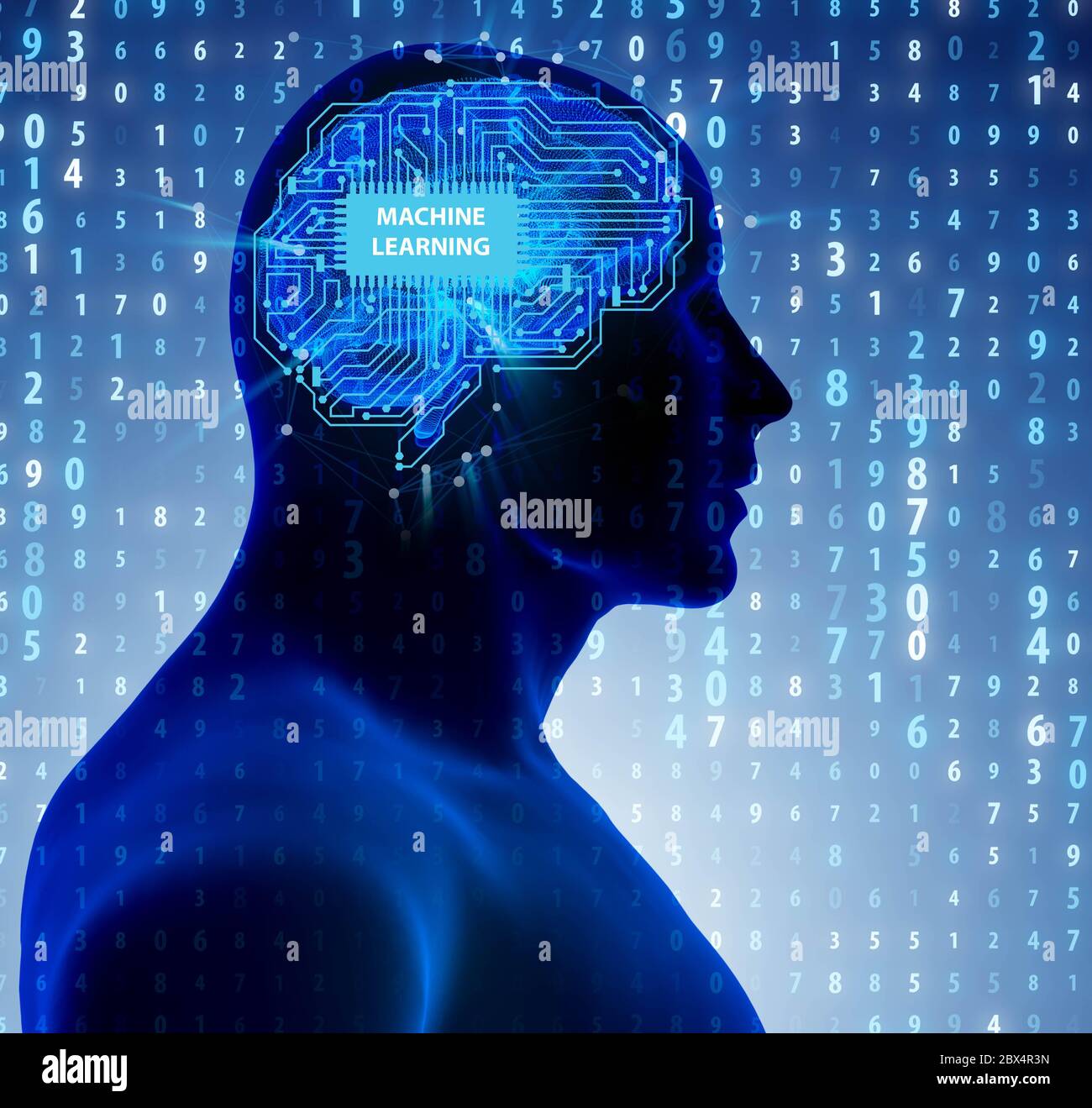 The machine learning concept - 3d rendering Stock Photo - Alamy