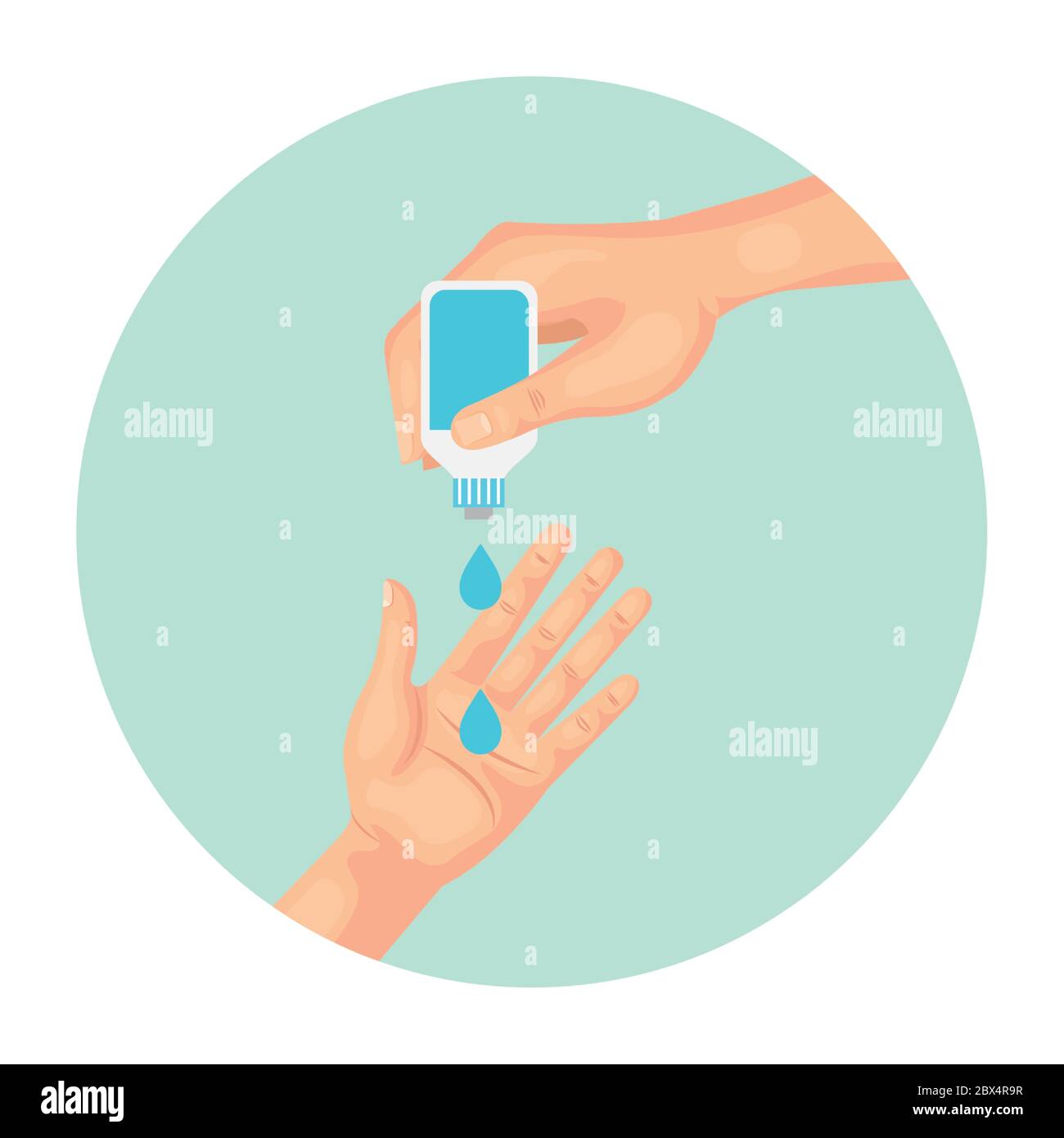 Hands sanitizer bottle and hand vector design Stock Vector Image & Art ...