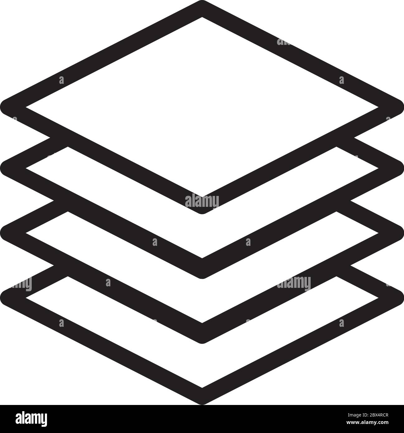 System User Interface concept, layers symbol icon over white background ...