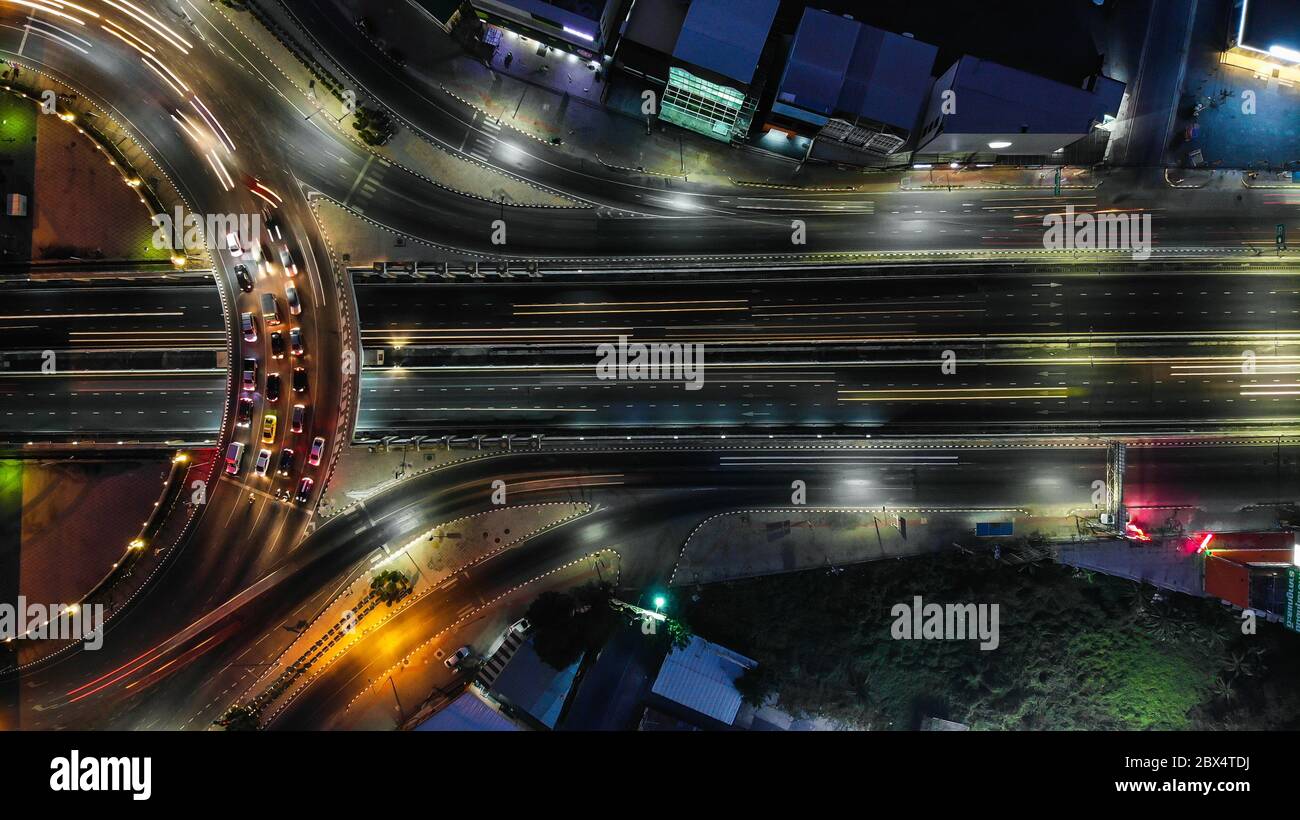 Expressway top view, Road traffic an important infrastructure in ...