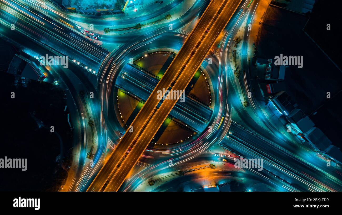 Expressway top view, Road traffic an important infrastructure in ...