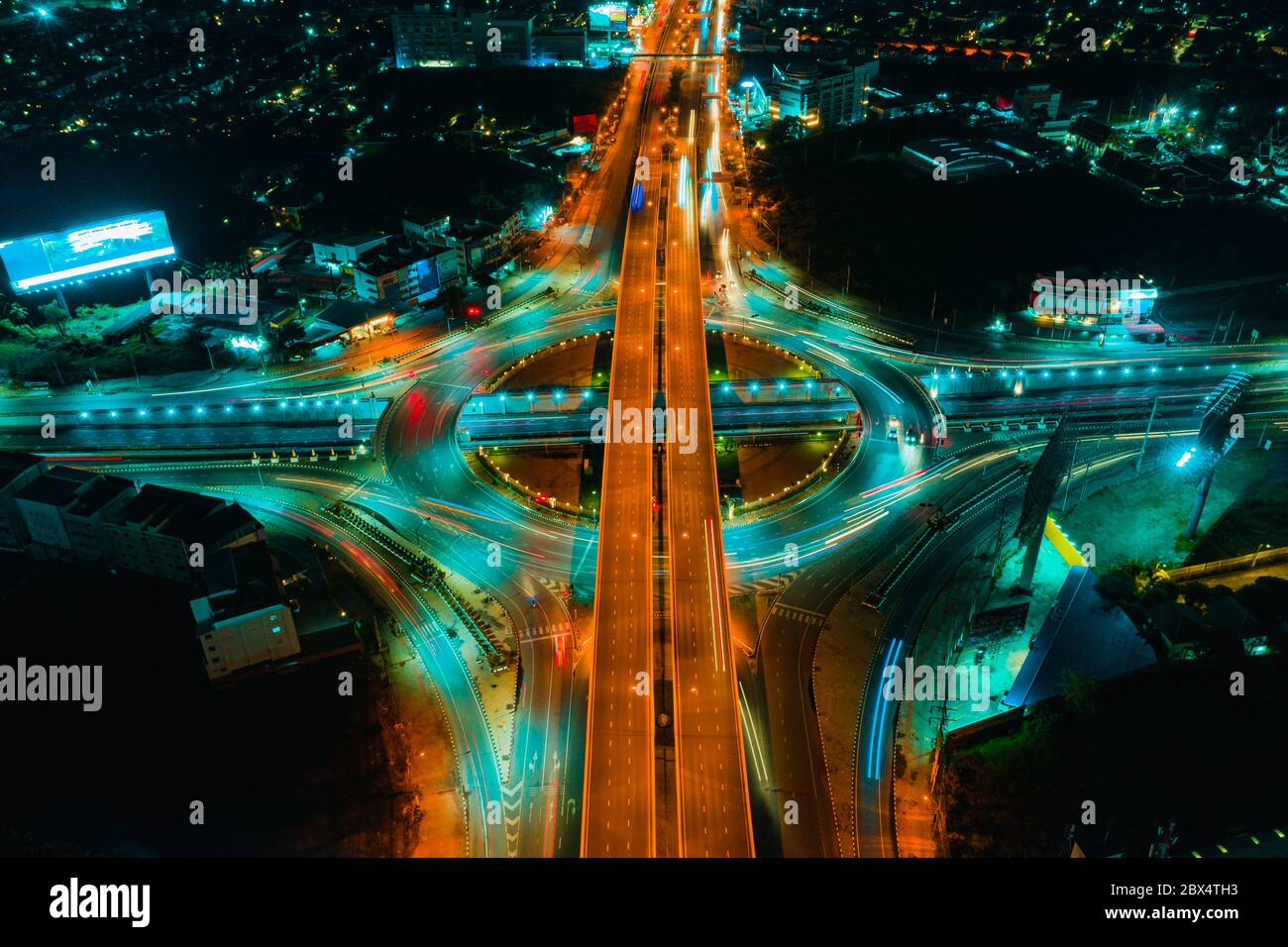 Expressway top view, Road traffic an important infrastructure in ...