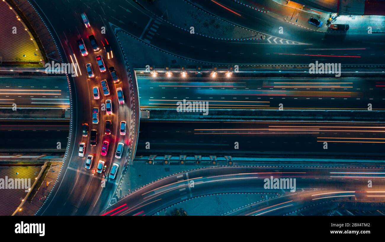 Expressway top view, Road traffic an important infrastructure in ...