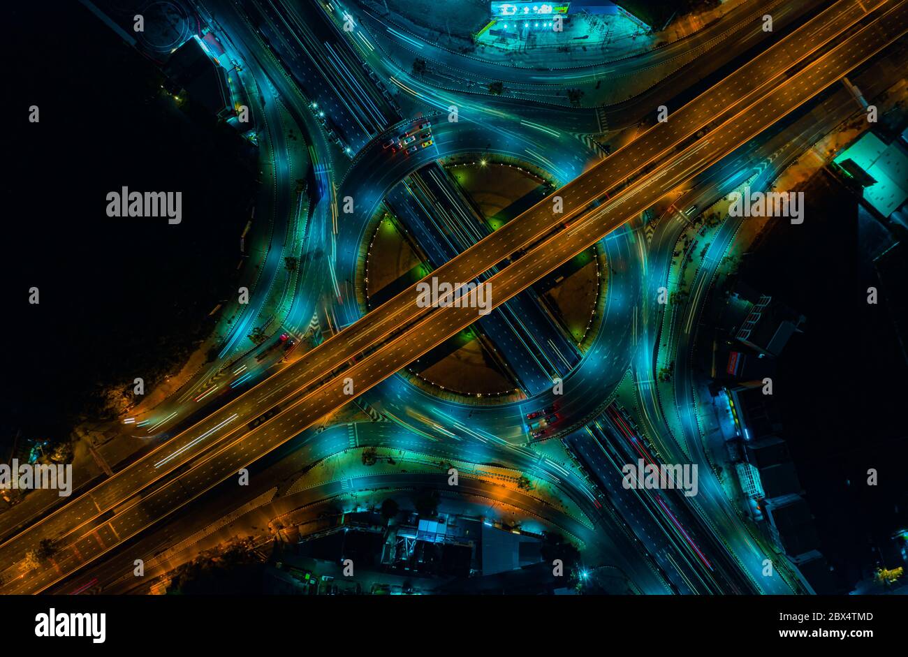 Expressway top view, Road traffic an important infrastructure in ...