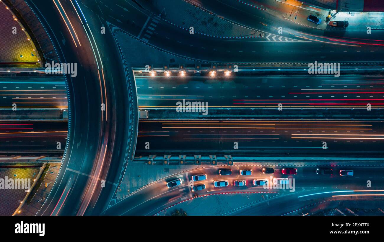 Expressway top view, Road traffic an important infrastructure in ...