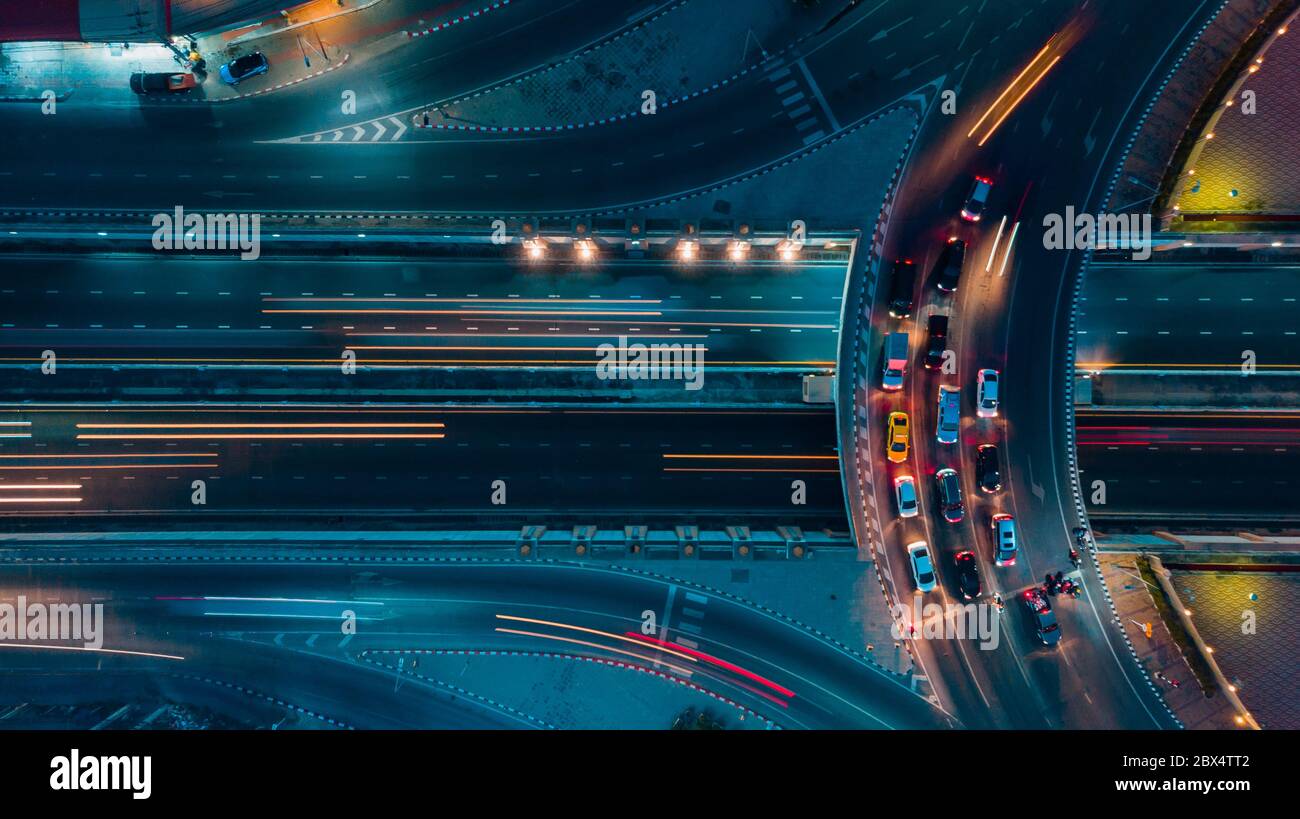 Expressway top view, Road traffic an important infrastructure in ...