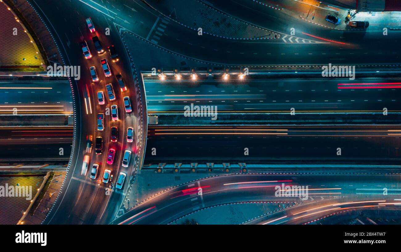 Expressway top view, Road traffic an important infrastructure in ...