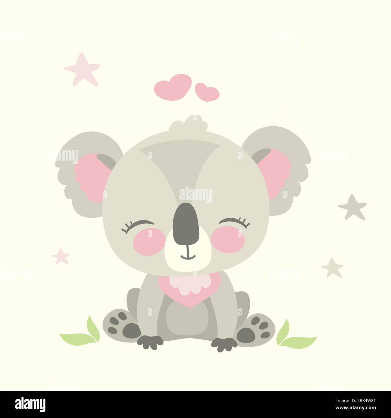 Cute koala bear,wild animal isolated,flat vector illustration Stock ...